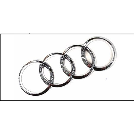 Monogramme chrome anneaux AUDI. Arriere.